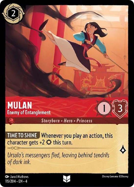 Disney Lorcana - Mulan - Enemy of Entanglement - 115/204 – The Straw ...